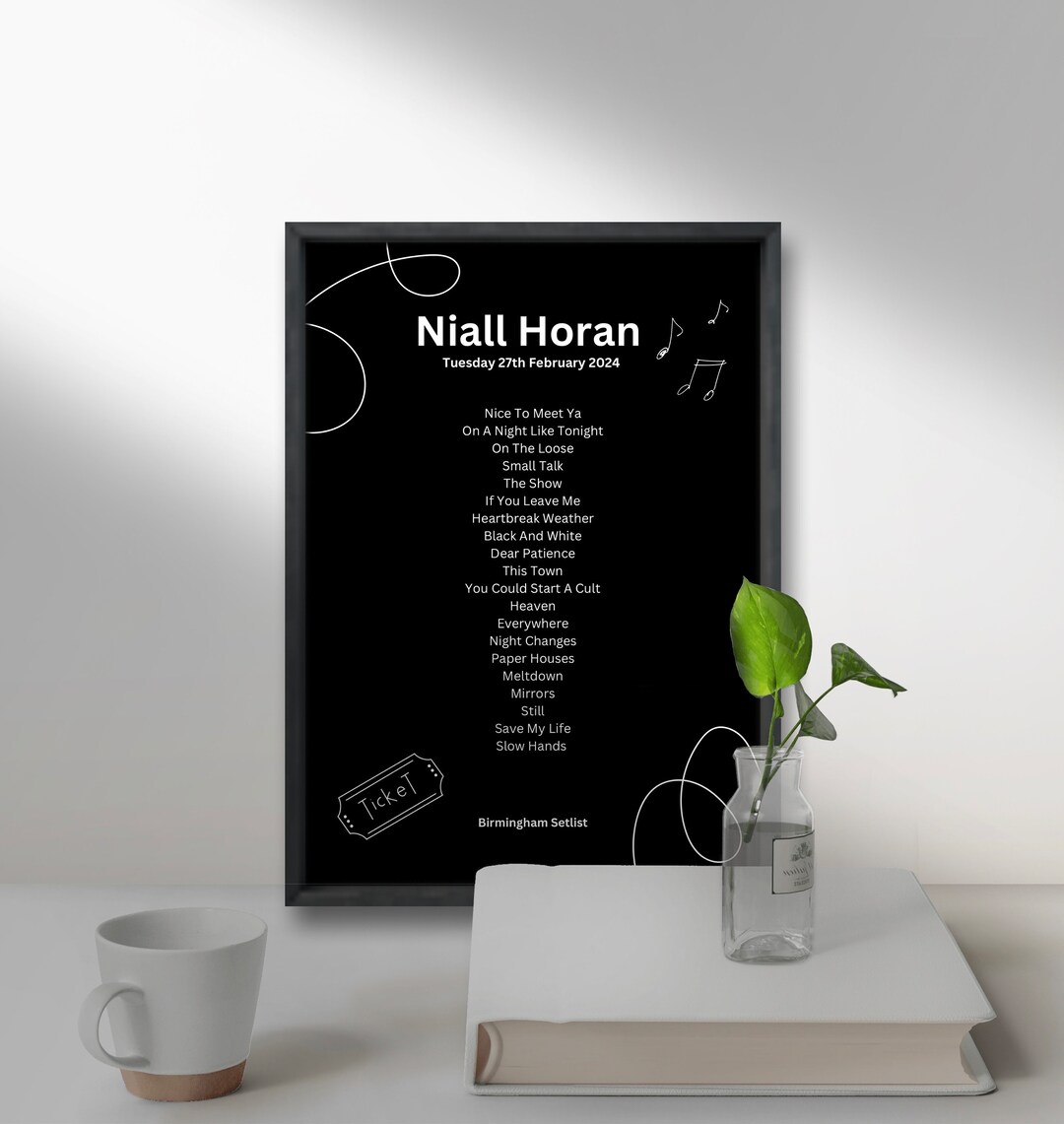 Niall Horan Setlist Posters 2024 - Etsy