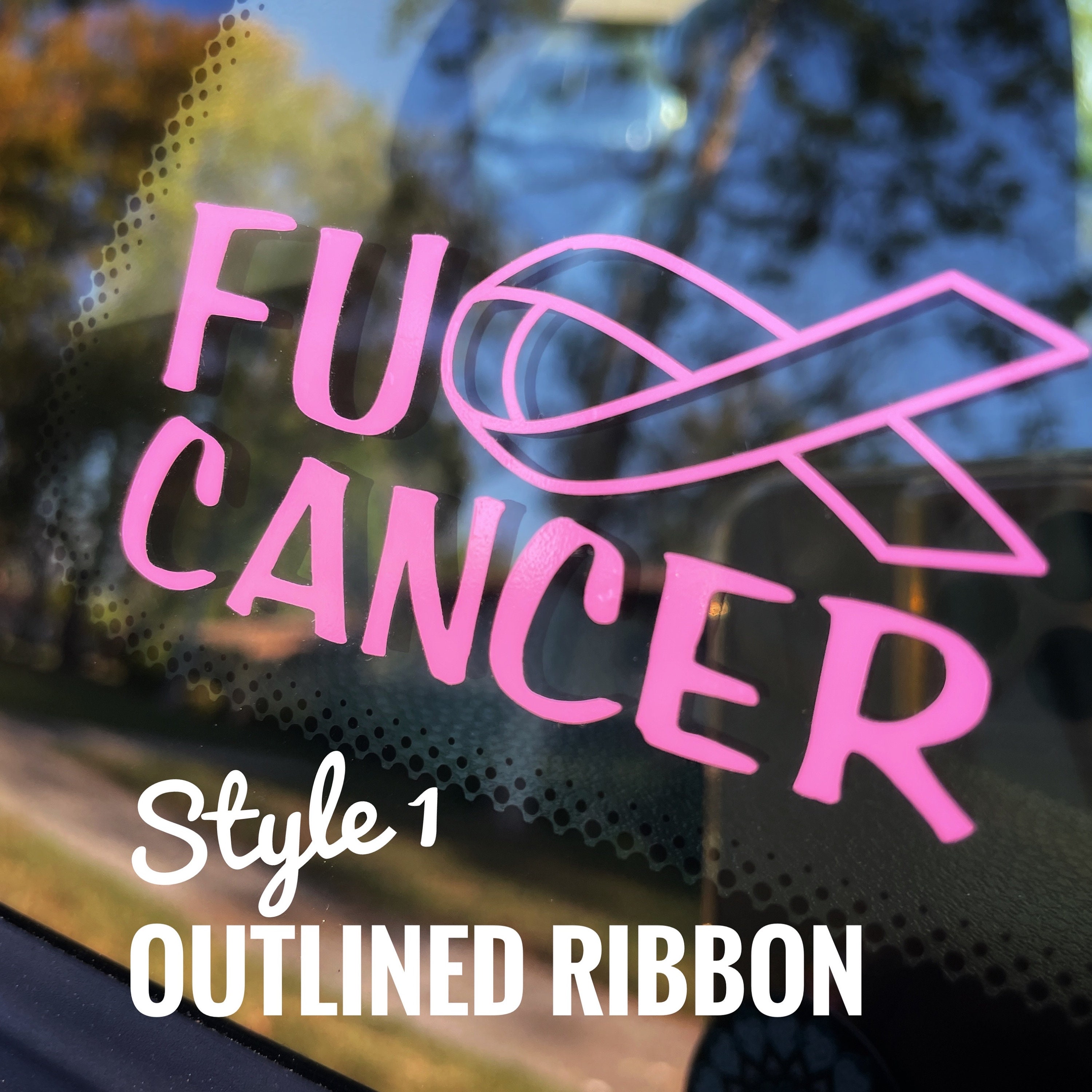 F Cancer Car Decal, Fu*k Cancer Decal, Laptop Decal, Cancer Survivor ...