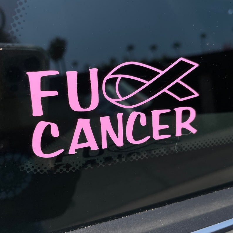 F Cancer Car Decal, Fu*k Cancer Decal, Laptop Decal, Cancer Survivor ...