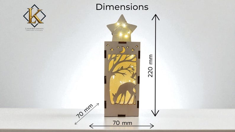 Guirlandes lumineuses de Noël à LED découpées au laser | Boîte ...
