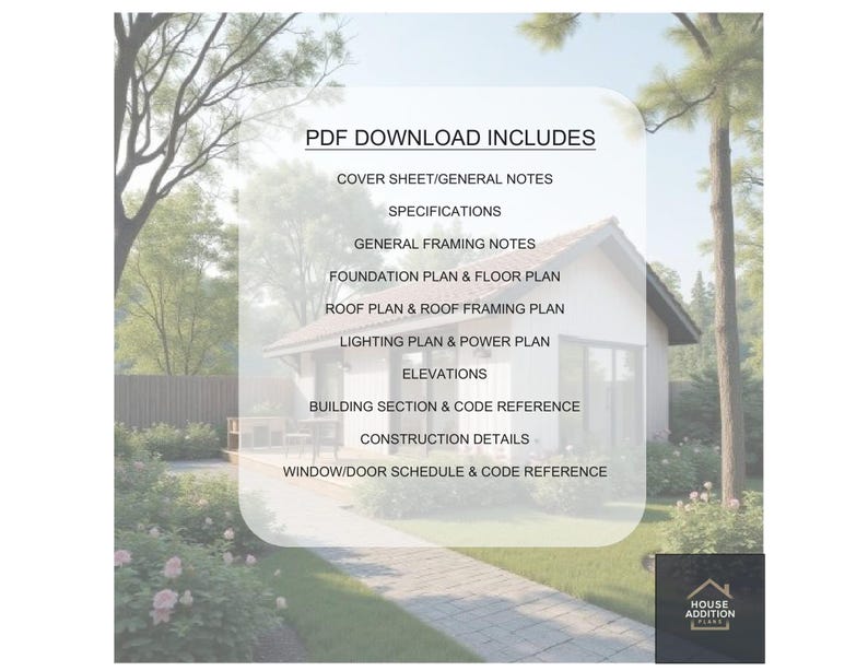 Cottage Blueprint: 612 Sq Ft DIY House Plan (PDF Digital Download) - Etsy