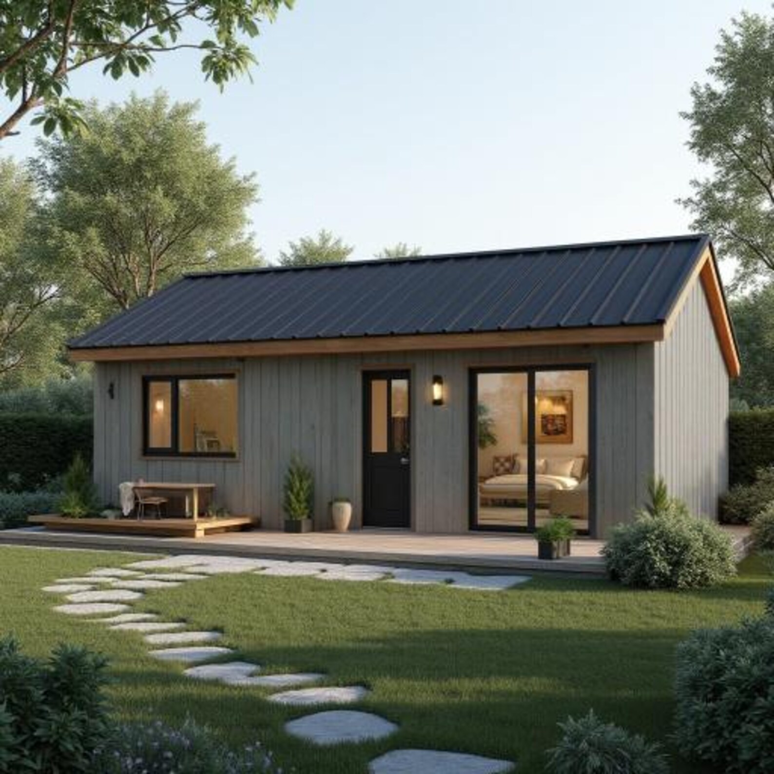 34ft X 17ft Cottage Blueprint - 578 Square Feet - DIY House Plan PDF ...