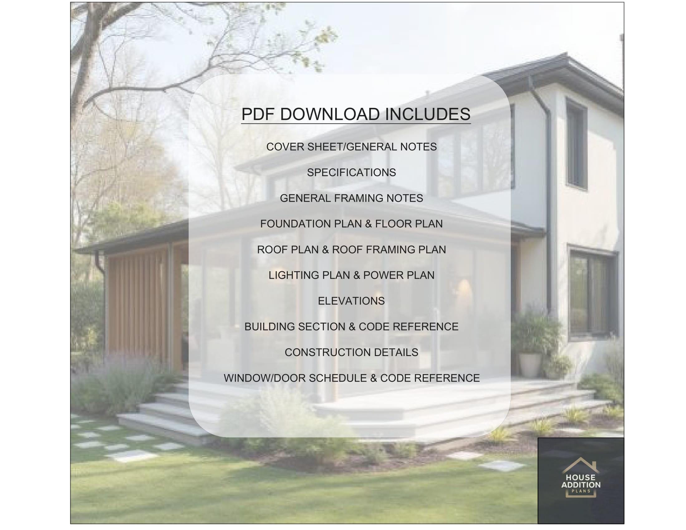 22 Ft X 15ft Sunroom Addition Blueprint - 330 Square Feet - DIY House ...