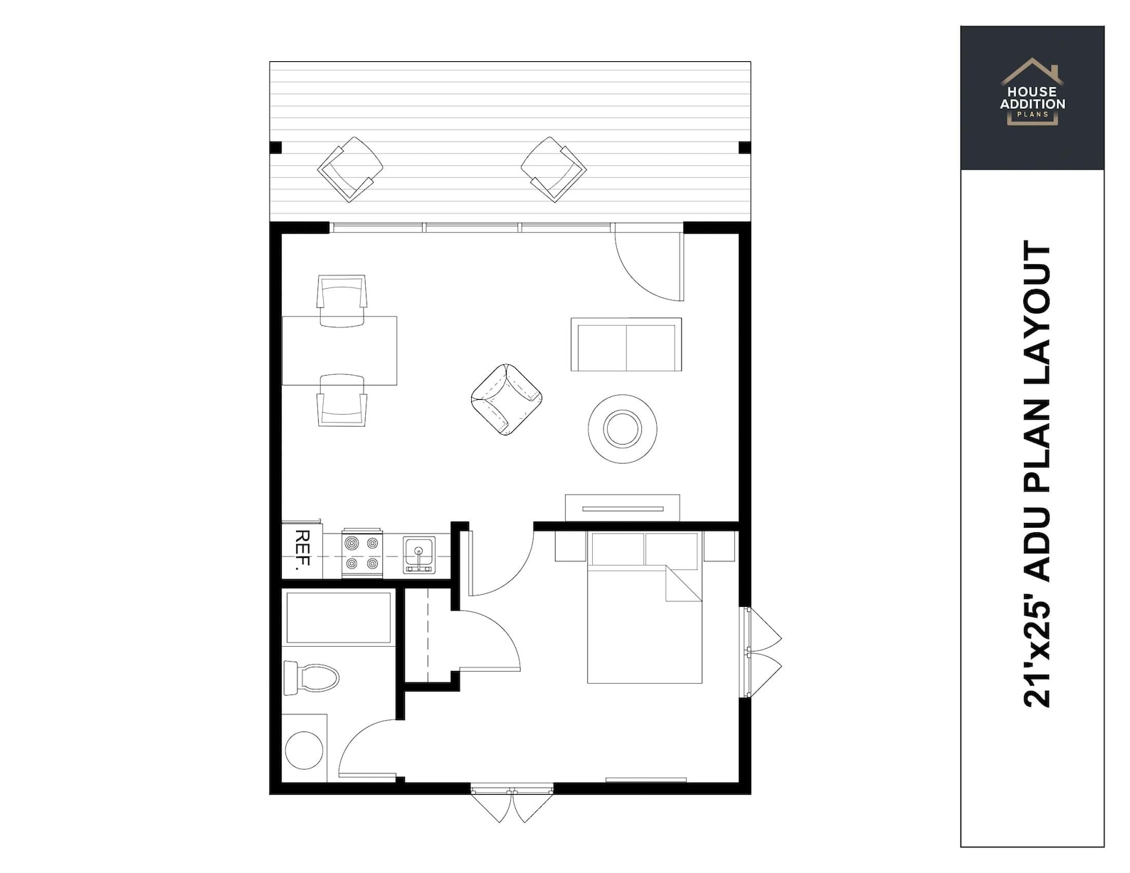 ADU Blueprint: 525 Sq Ft DIY House Plan (PDF Digital Download) - Etsy