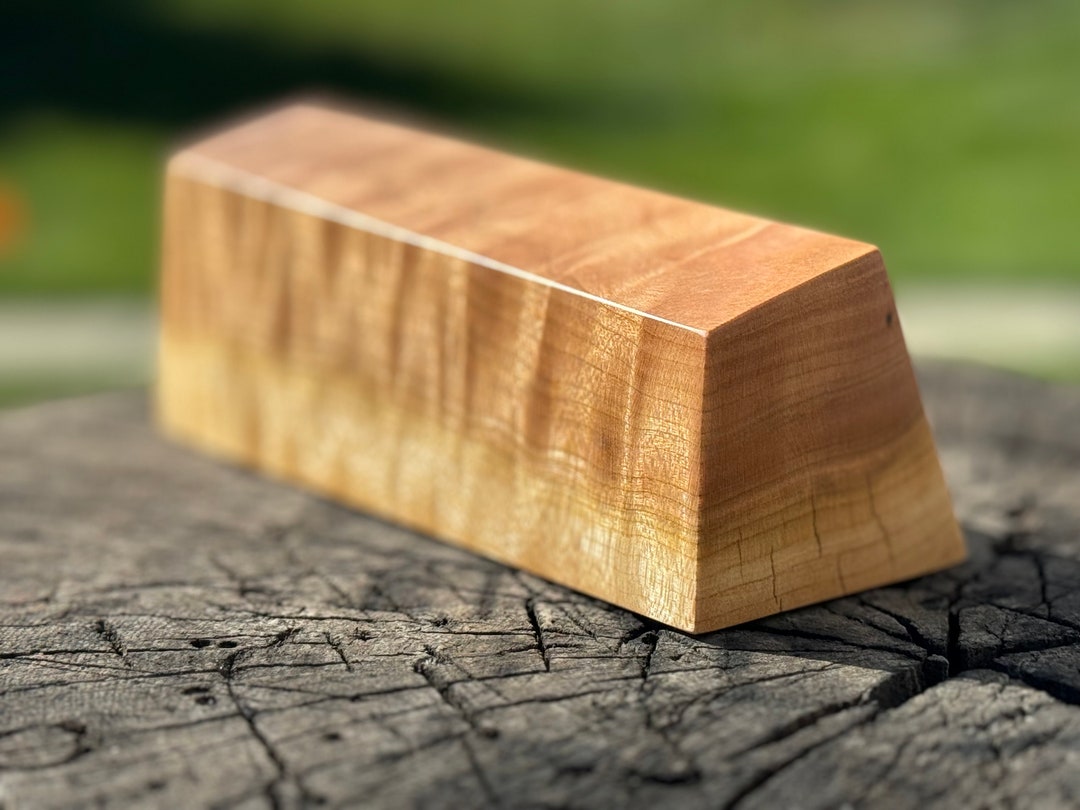 Rare Reclaimed Salvaged Figured Curly Black Cherry Wood Block Refined ...