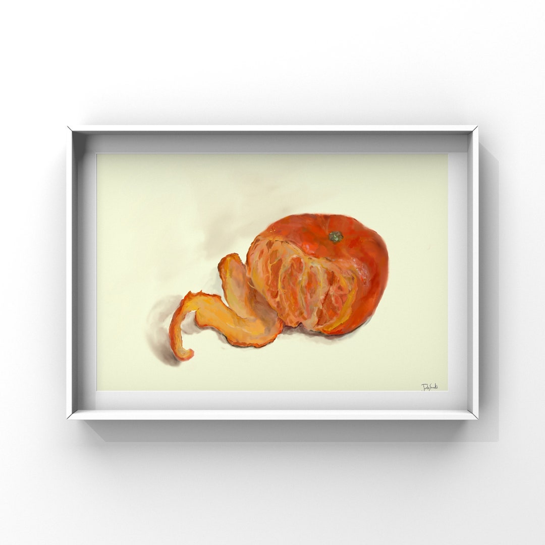 Tangerine Art, Kitchen Art, Fruit Painting, Still Life Painting, Food ...