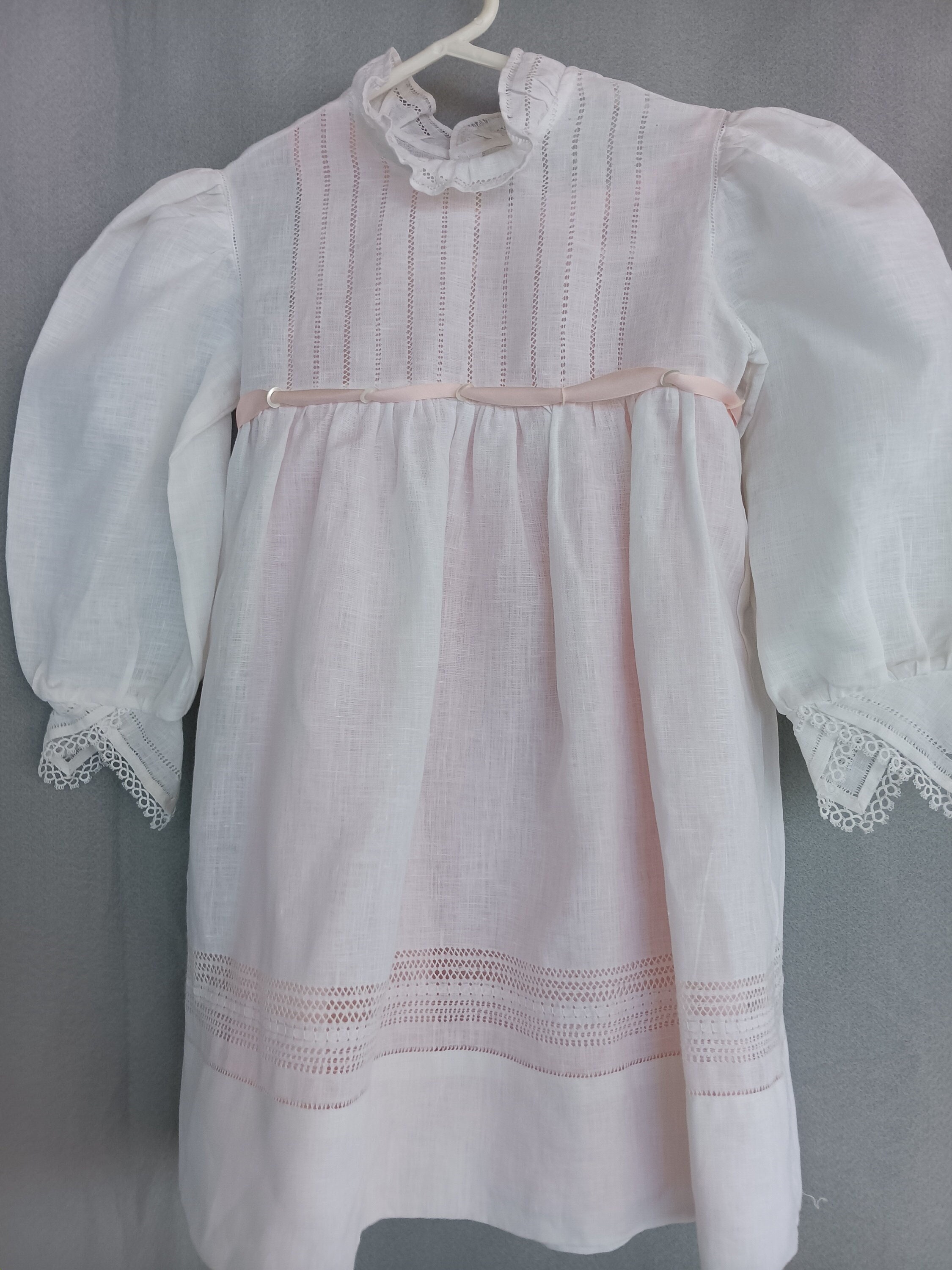 Pulled Thread, Also Called Drawn Thread, White Linen Dress. All Pulled ...