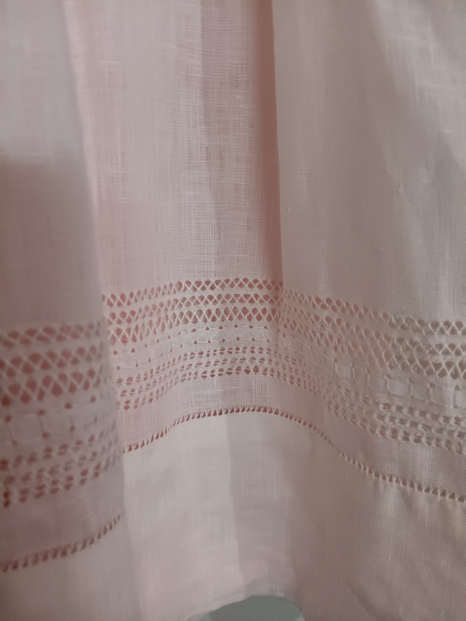 Pulled Thread, Also Called Drawn Thread, White Linen Dress. All Pulled ...