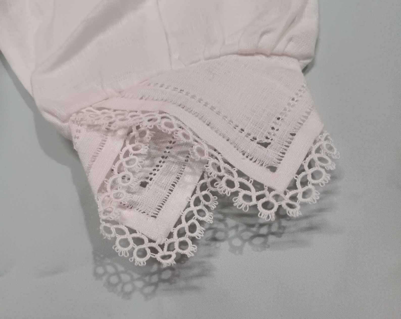 Pulled Thread, Also Called Drawn Thread, White Linen Dress. All Pulled ...