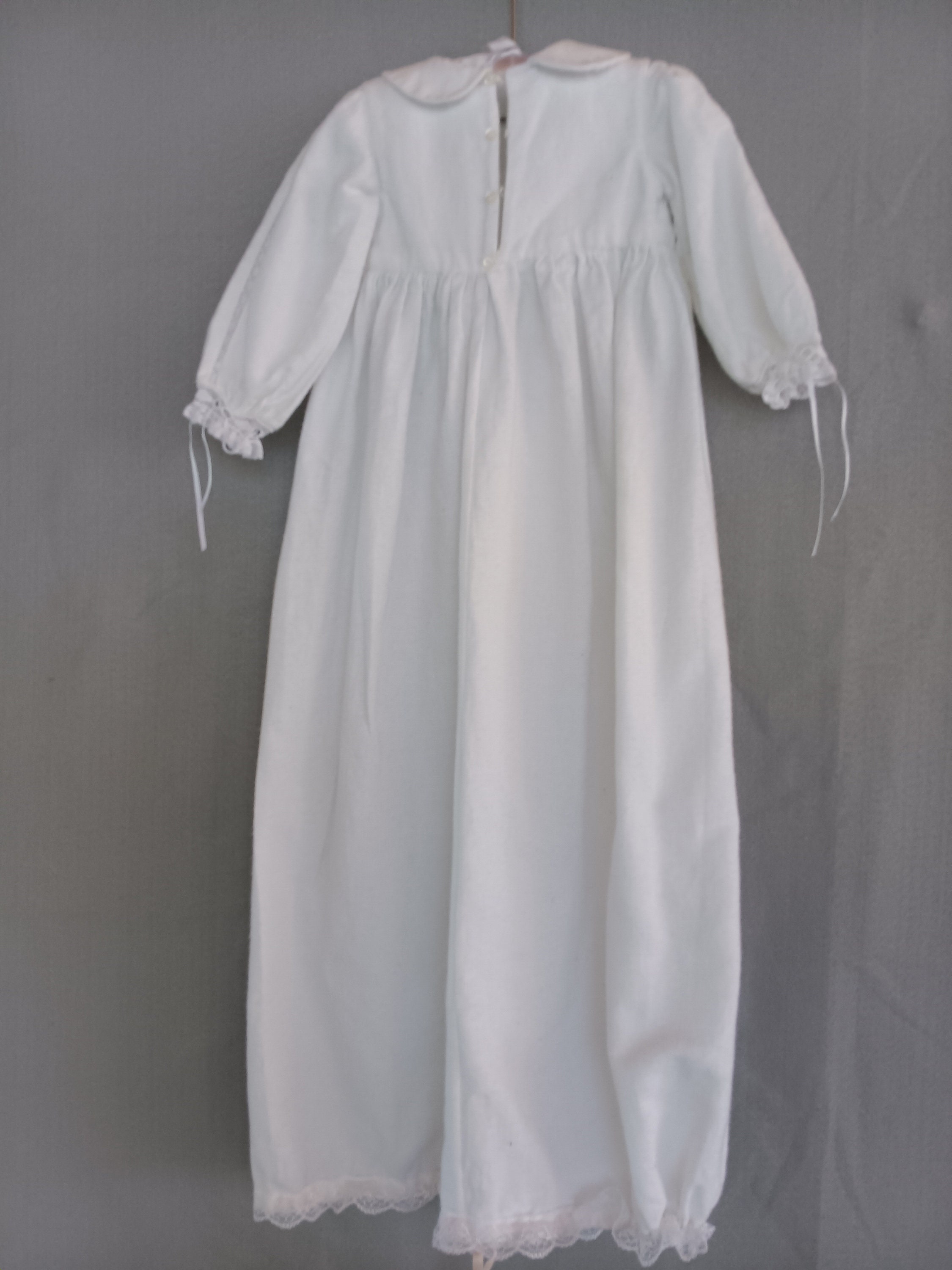 Traditional Baby Sleeping Gown, White With Pintucks. 3-6 Months ...