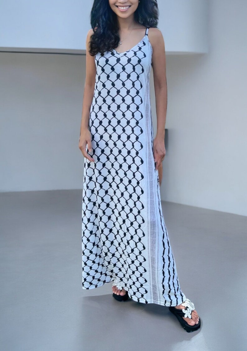 Palestinian Hatta Kufiya Folk Pattern Dress Arabic Traditional Keffiyeh ...