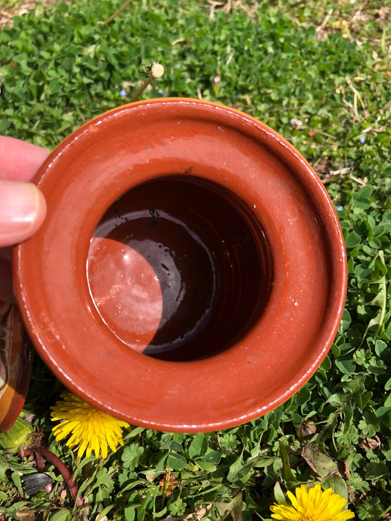 Vintage 1970s Home Decor Handmade Clay Container, Pottery, Clay ...