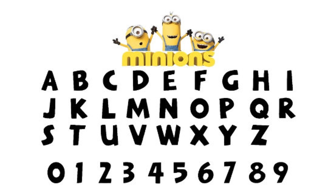 Minions Font, Minions Svg, Minions Font Svg, Minions Font Cricut ...