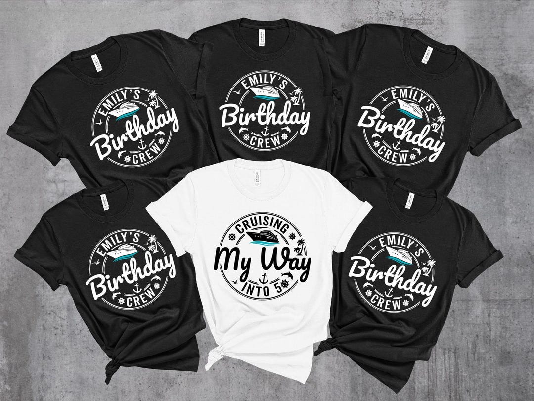 Cruising My Way Into 50, Custom Cruise Birthday Crew Shirt ...
