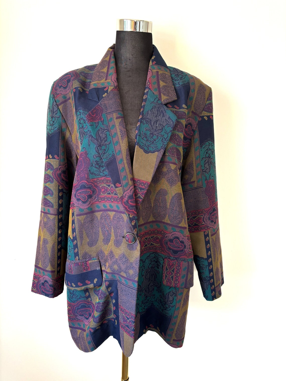 Vintage 1990s Suji Kim Patterned Jacket / Size M - Etsy