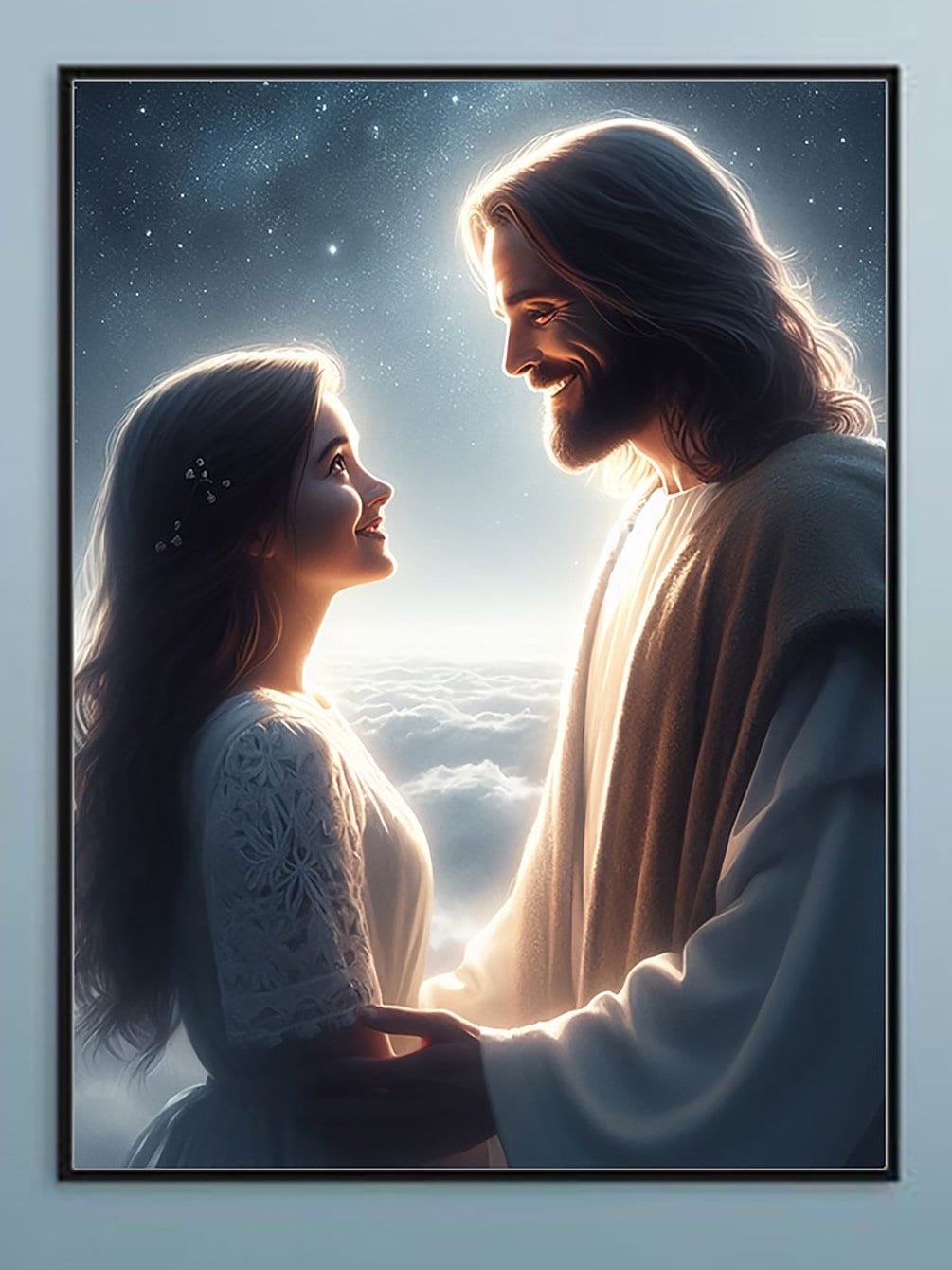 Daughter of Mine, Jesus Christ With Woman, Minimalist Modern Christian ...