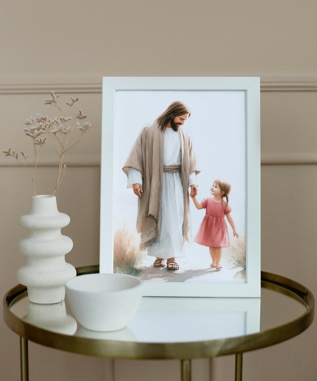 Walking With Jesus Print | Christian Wall Decor | Bible Verse Print ...
