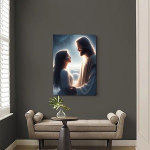 Daughter of Mine, Jesus Christ With Woman, Minimalist Modern Christian ...