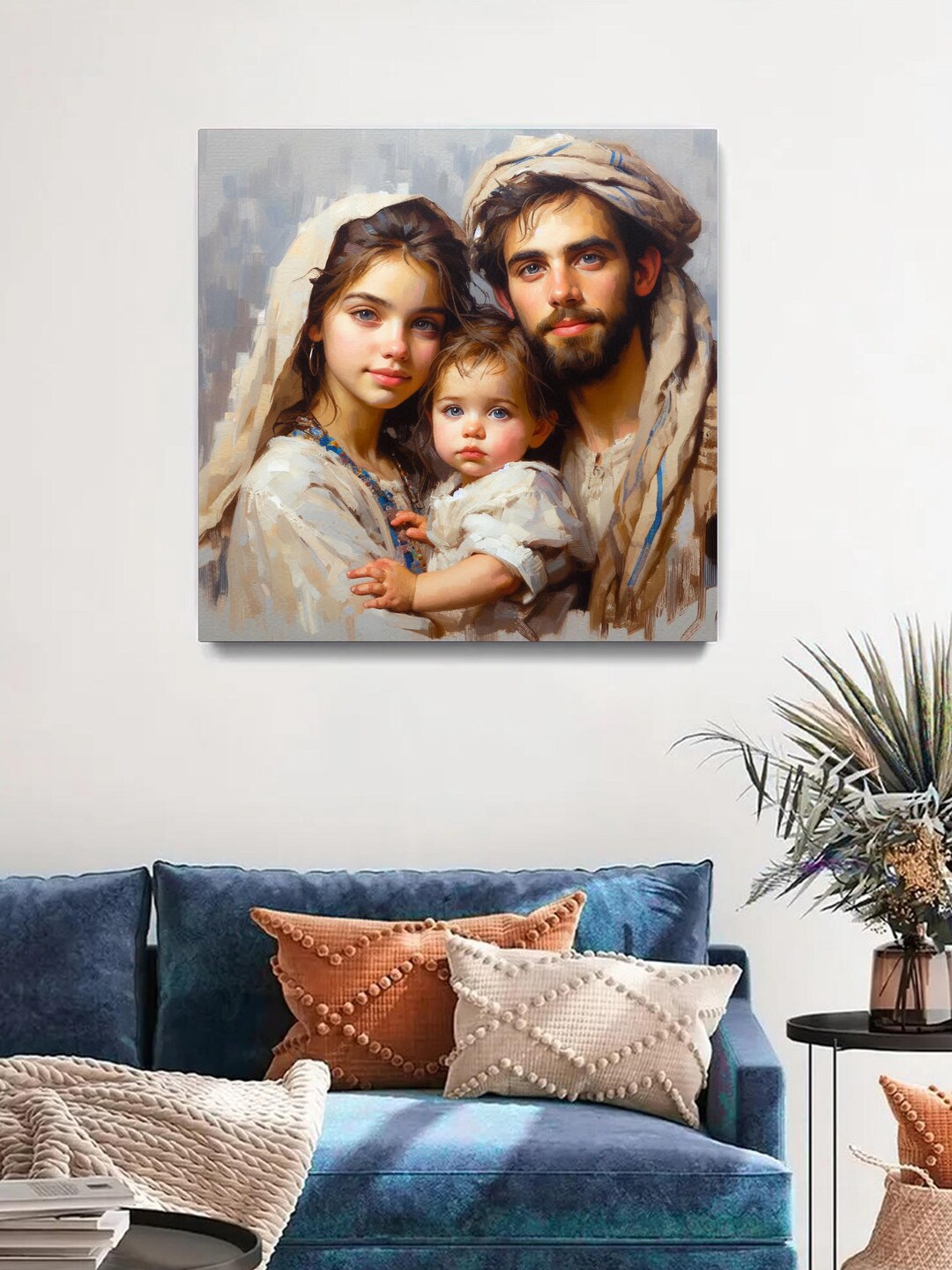 Holy Family, Baby Jesus Art Print, Christmas Nativity, Mary Josepf ...