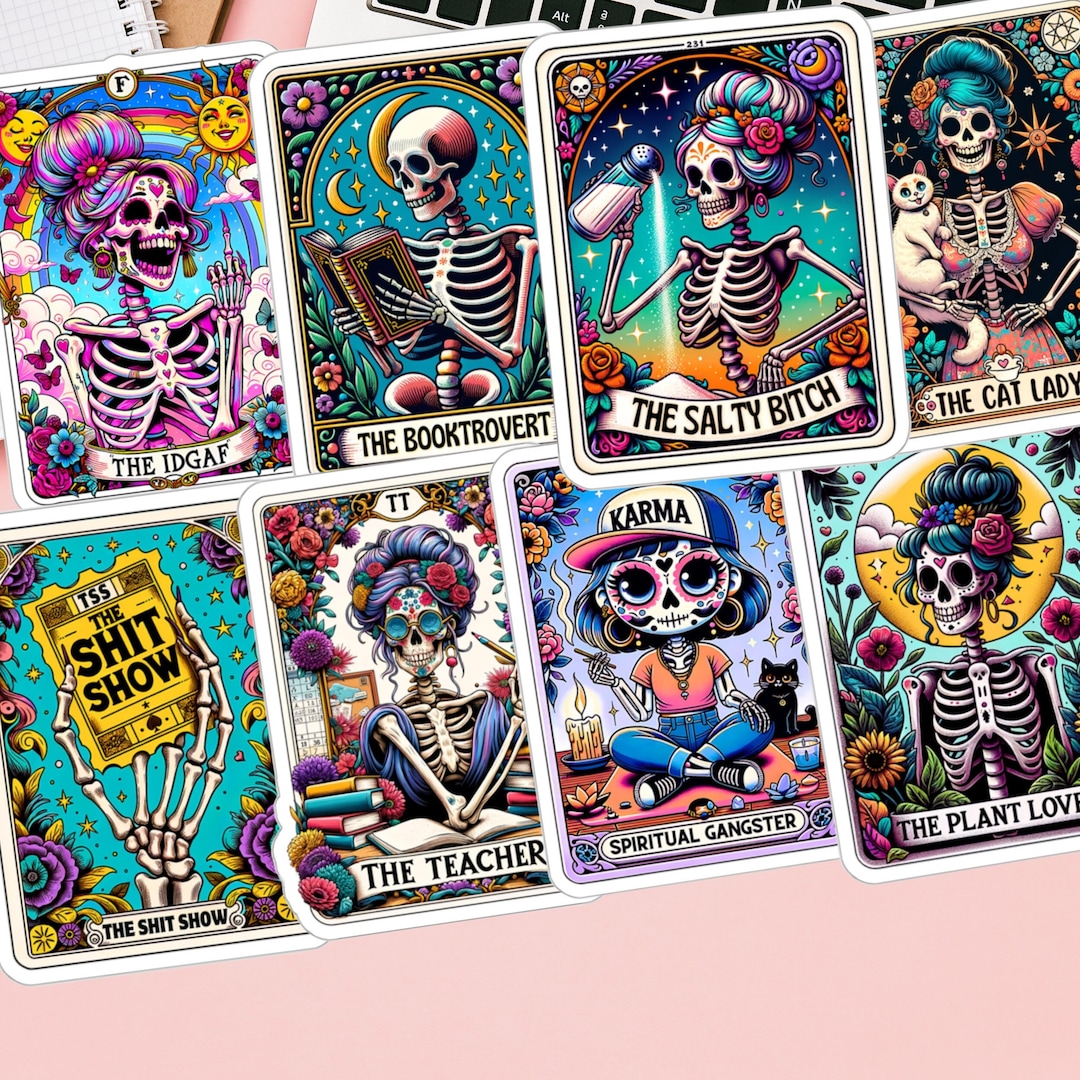 Personalized Tarot Card Stickers: Funny Laptop Decals, Bridesmaid Gifts ...