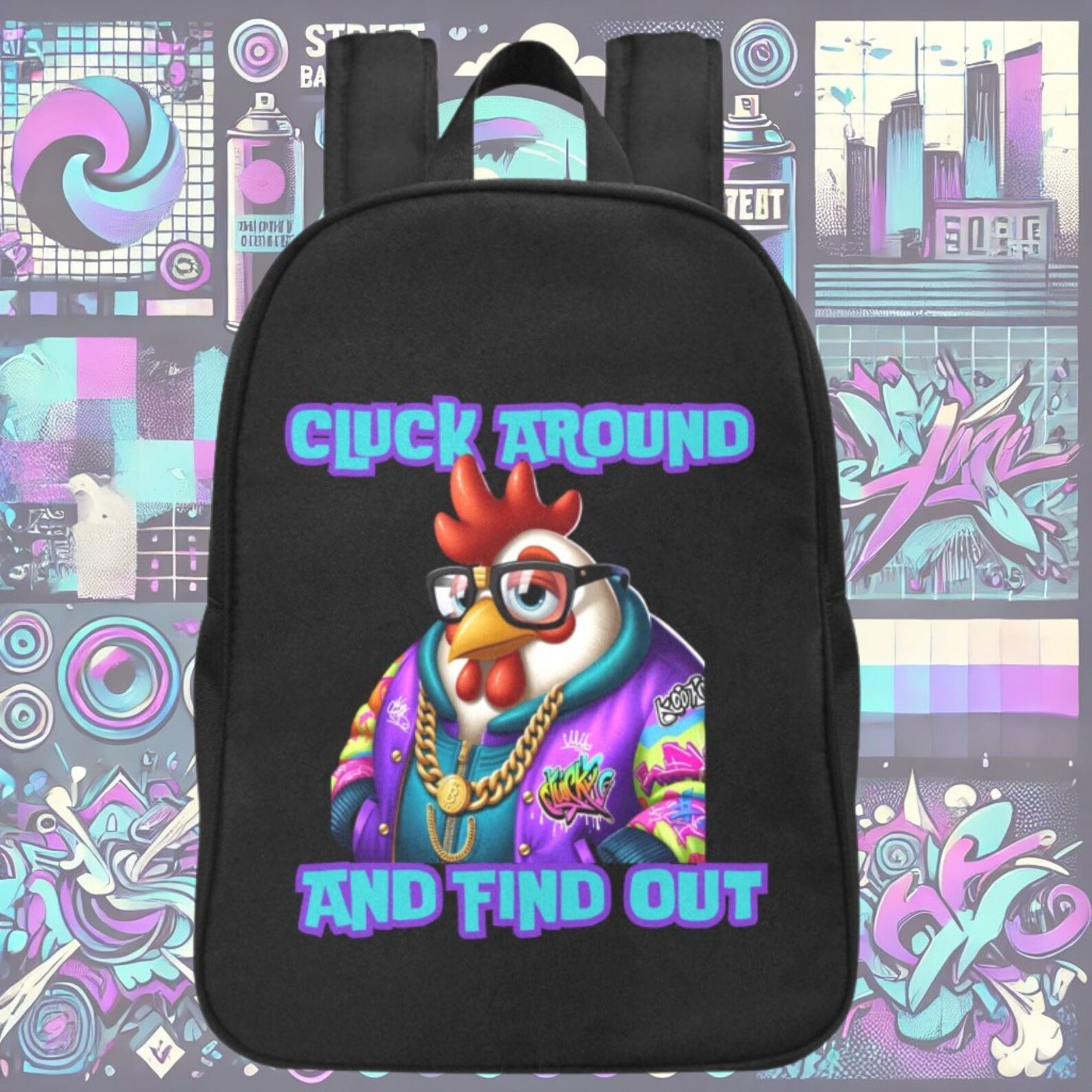Hip Hop Chicken cluck Around and Find Out PNG Funky Digital Download ...