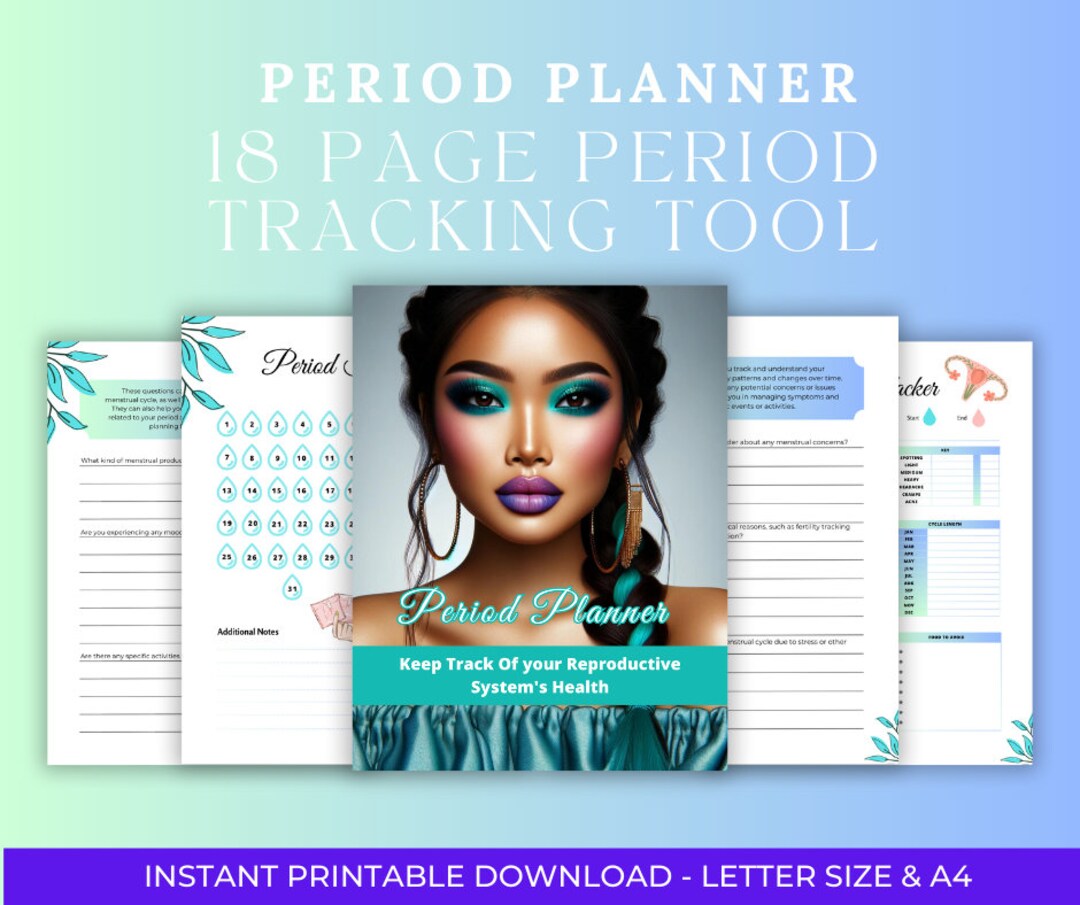 Period Tracker Printable | Menstrual Cycle Tracker | Health and ...