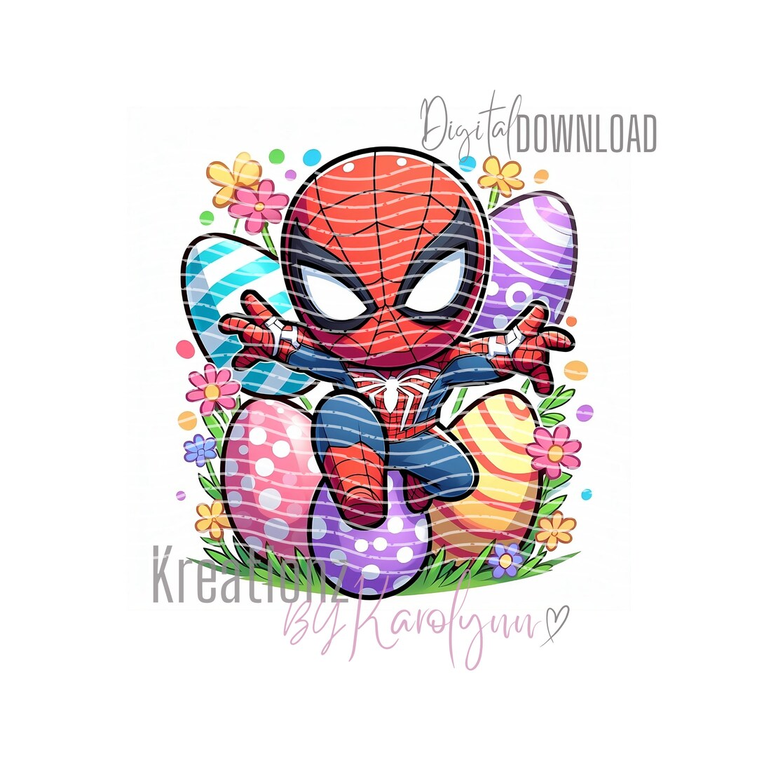 Easter Hero Vibes Spiderman Sublimation Design Digital Download - Etsy