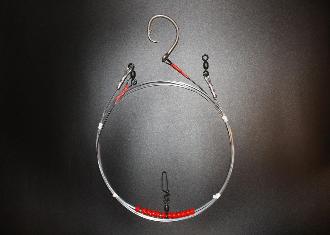 Shark Fishing Leader, 10 Ft. Bottom Rig for Kayak Deployment, 275 Lb ...