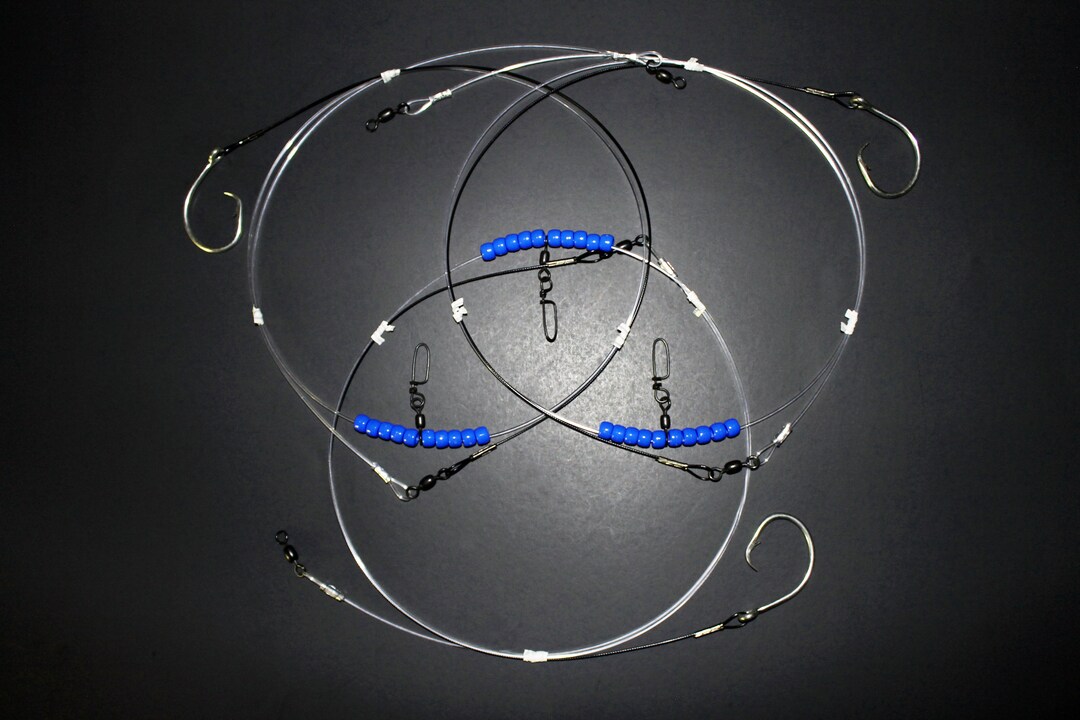 Surf Fishing Leaders, Castable 5 Ft. Bottom Rigs, Target Bull Red Drum ...