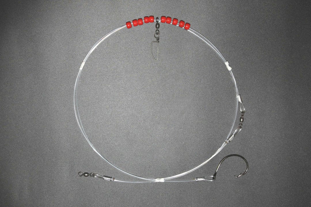 Bull Red Drum Bottom Rig, 300 Lb Monofilament Leader, 10/0 Circle Hook ...