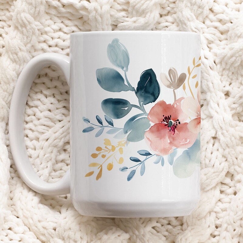 Floral Mug - Etsy