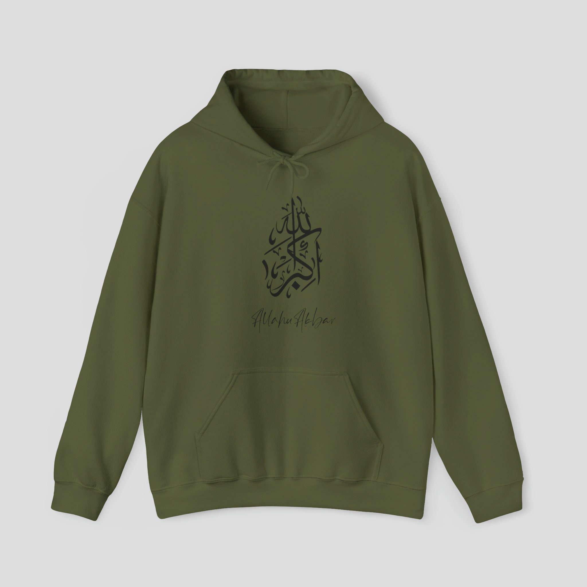 Allahu Akbar Arabic Calligraphy Islamic Hoodie - Ramadan Mubarak Hoodie ...