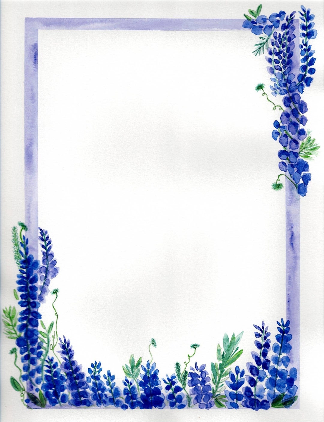 Watercolor Bridgerton Invitation Template, Wisteria Border - Etsy