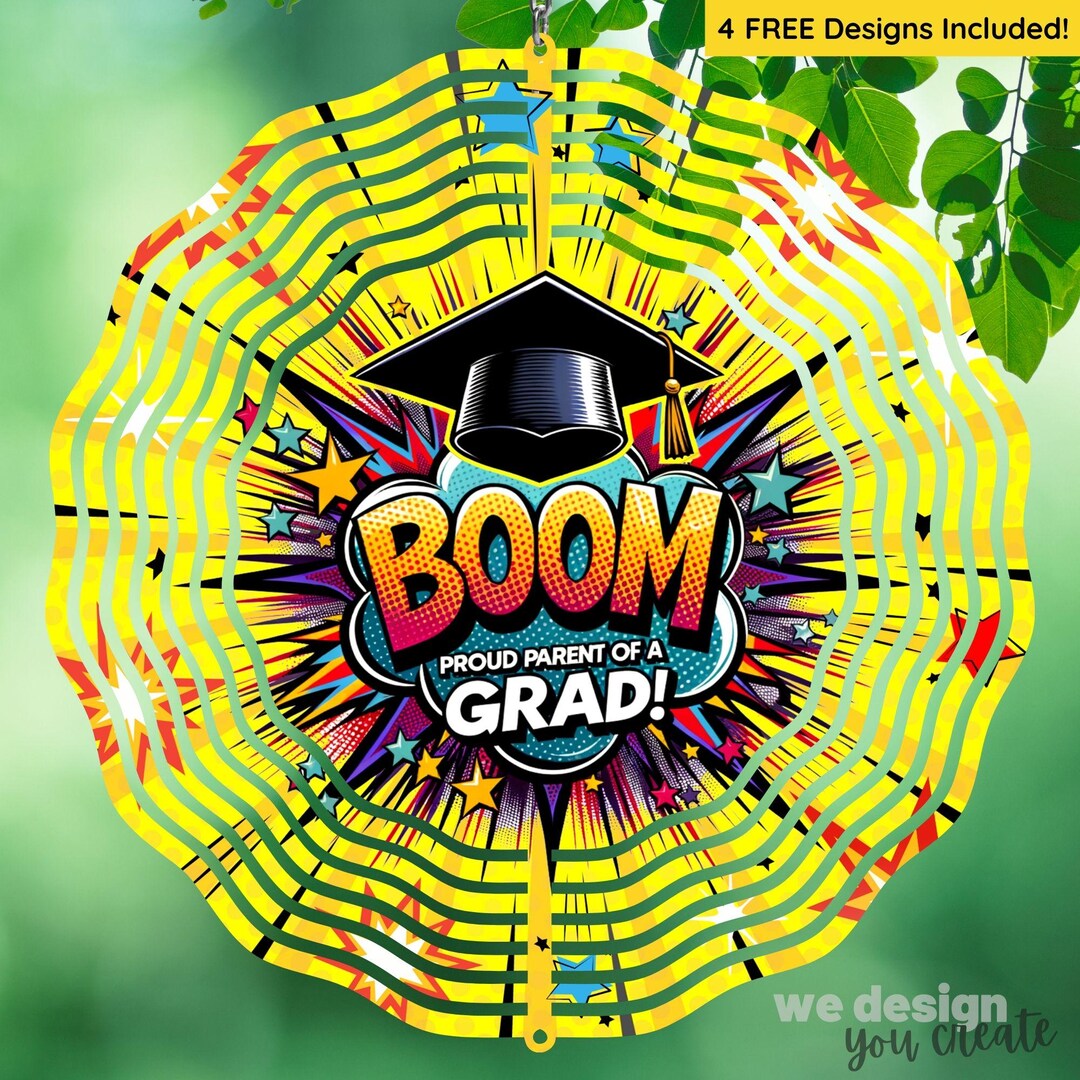 Graduation Wind Spinner PNG Sublimation Design, Wind Spinner Designs ...