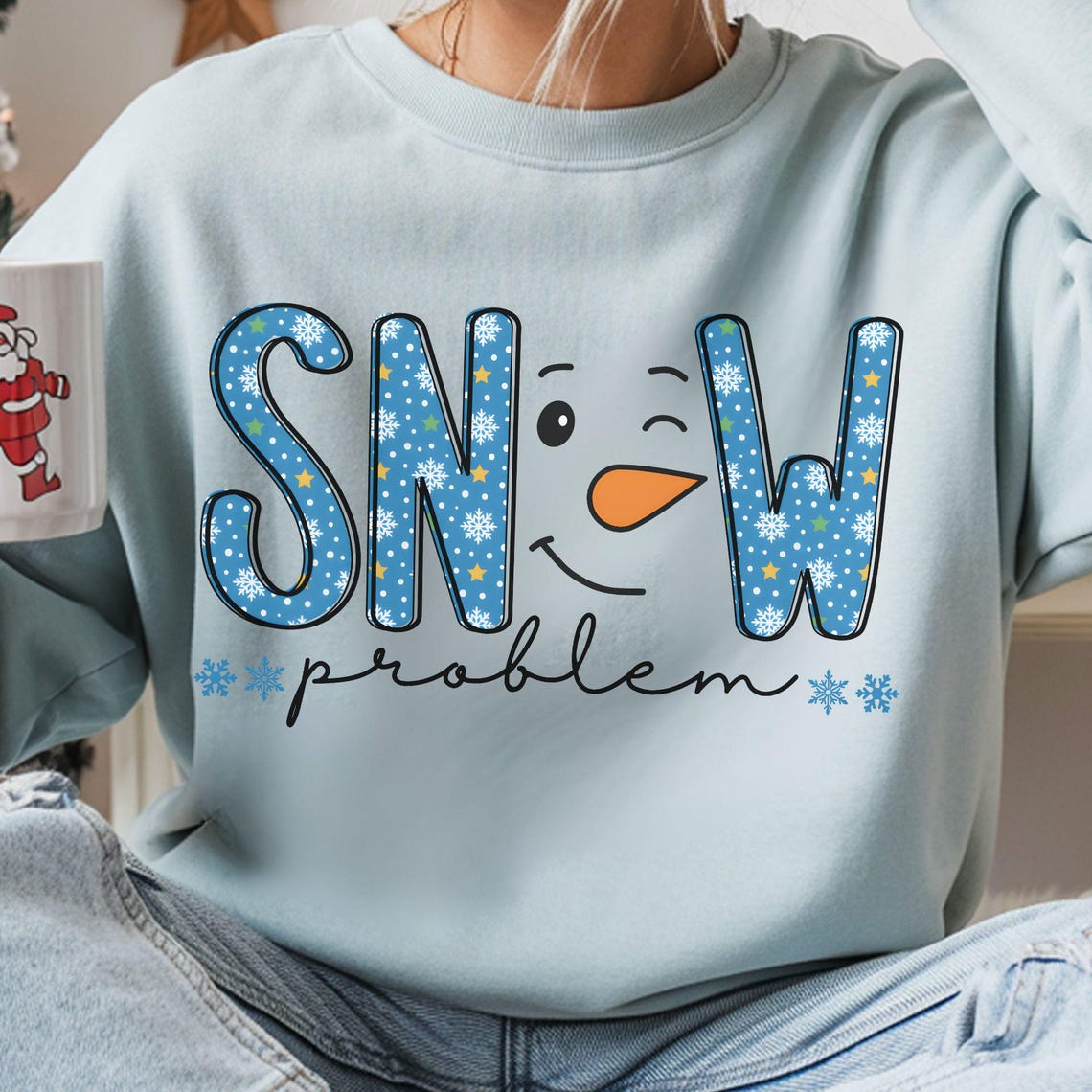 Snow Problem PNG Design, Winter Pun Sublimation PNG, Cute Snowman ...