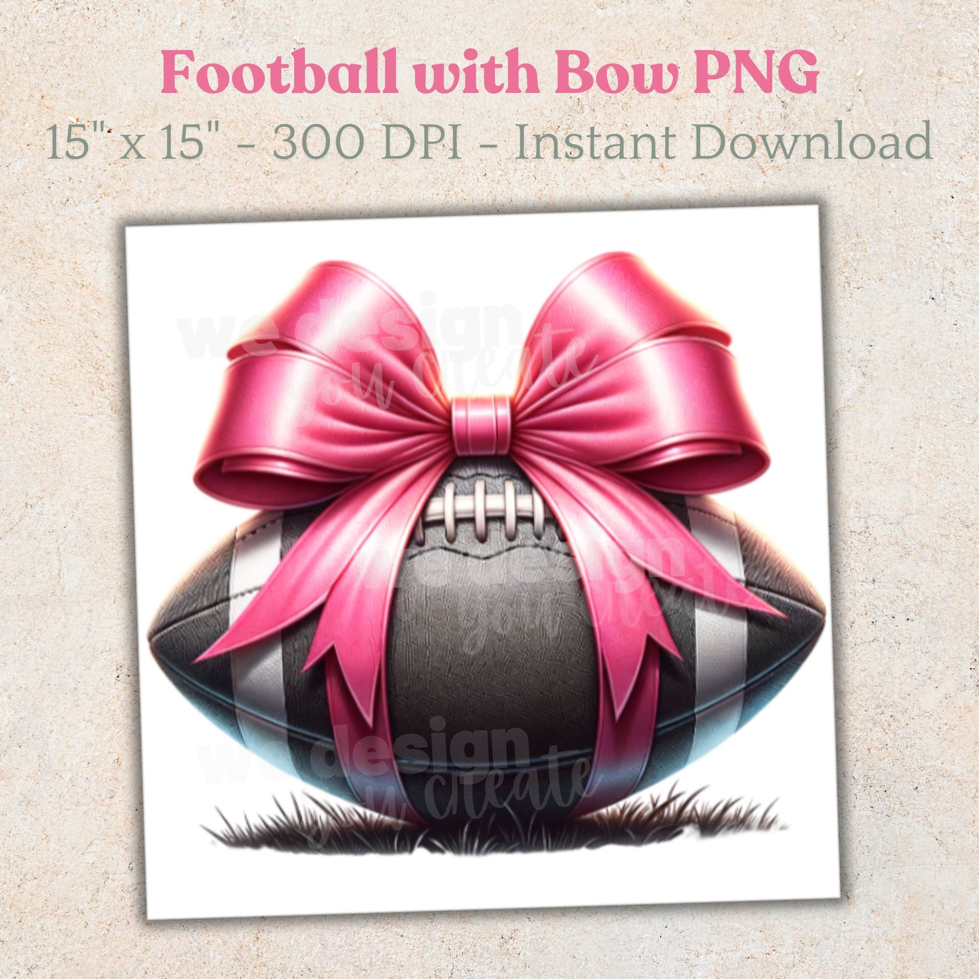 Football With Pink Bow PNG, Football PNG, Sports Mom Gift, Game Day Png ...