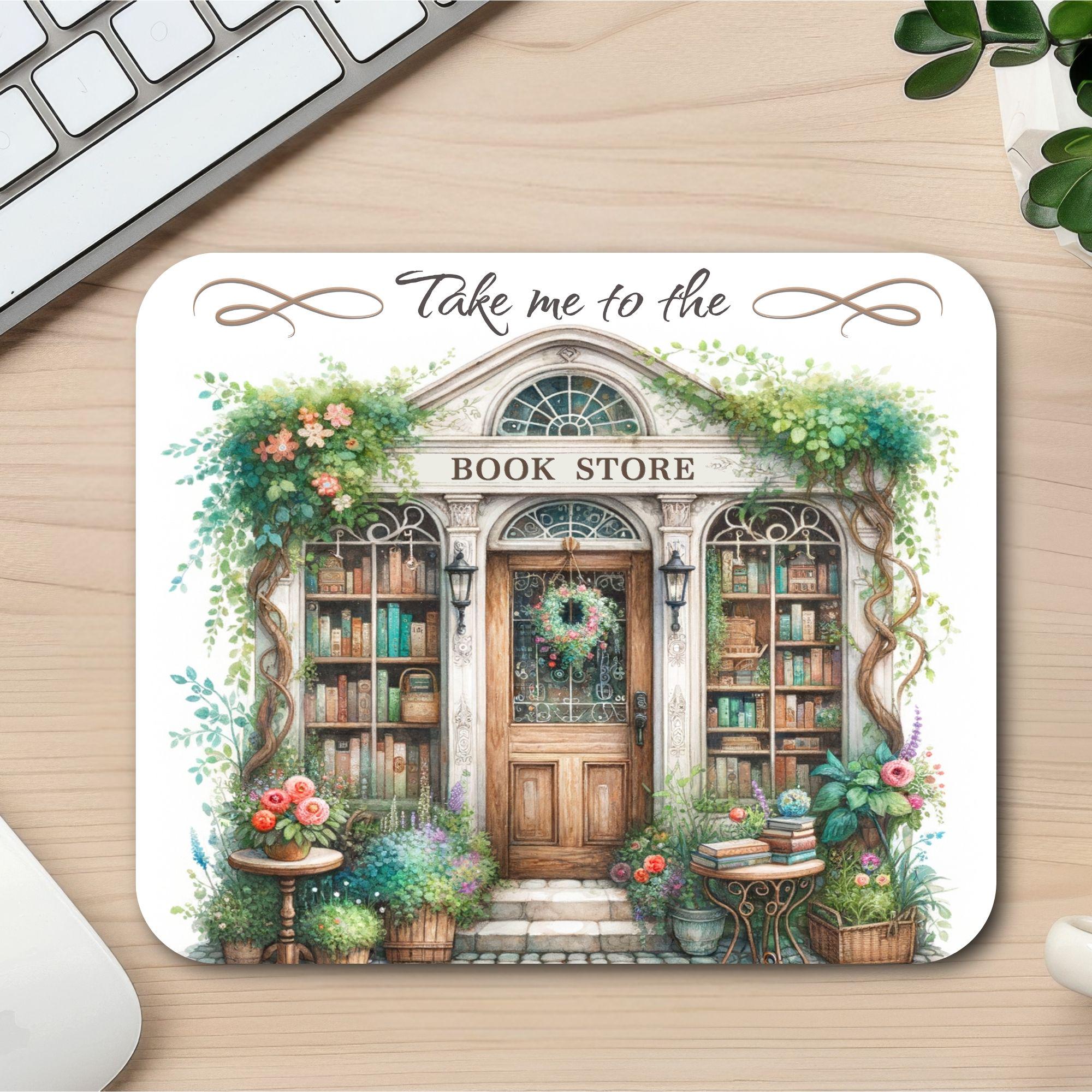 Bookish Mouse Pad Sublimation Design, Book Lover Mousepad PNG, Book ...