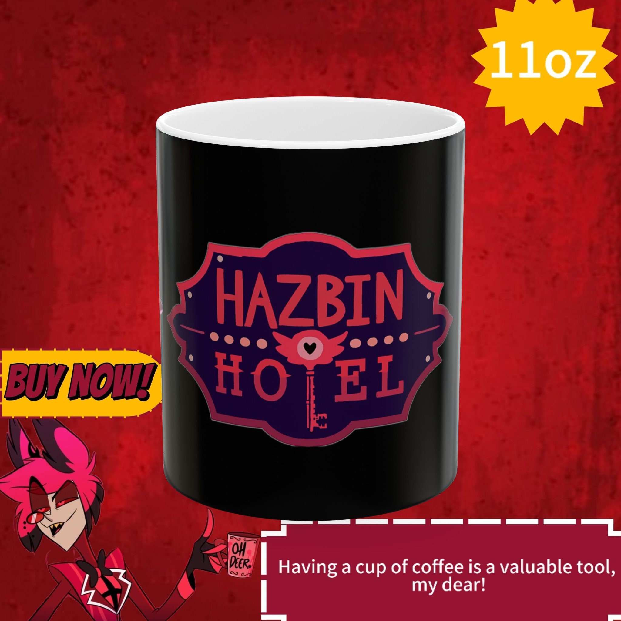 Lucifer Alastor Hazbin Hotel Ceramic Mug Cup 11oz - Etsy