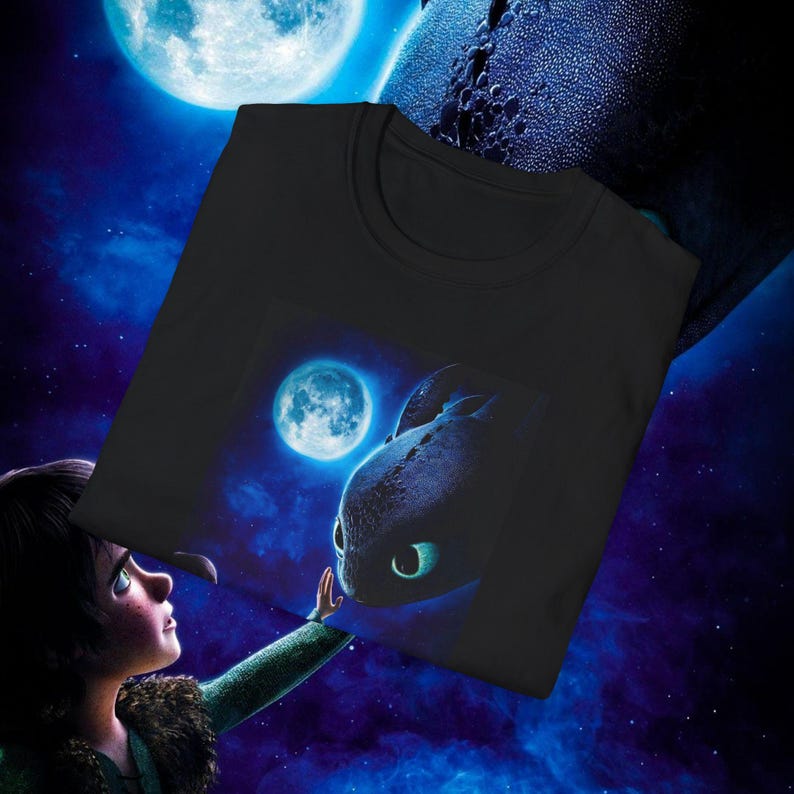Httyd How to Train Your Dragon Toothless Hiccup Unisex Softstyle T ...