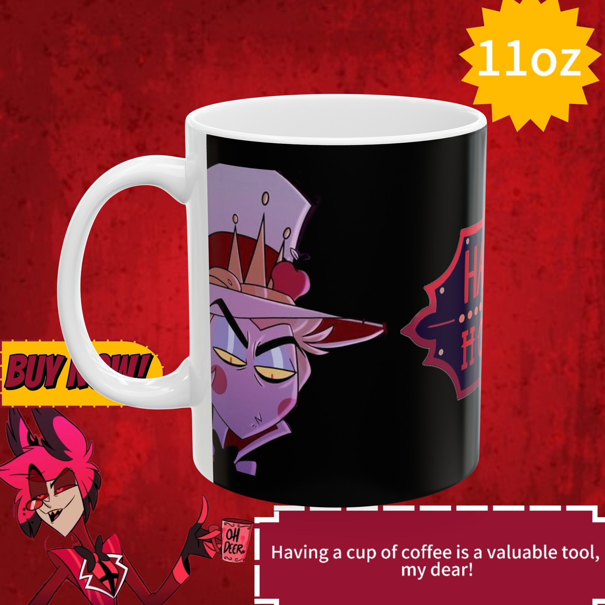 Lucifer Alastor Hazbin Hotel Ceramic Mug Cup 11oz - Etsy