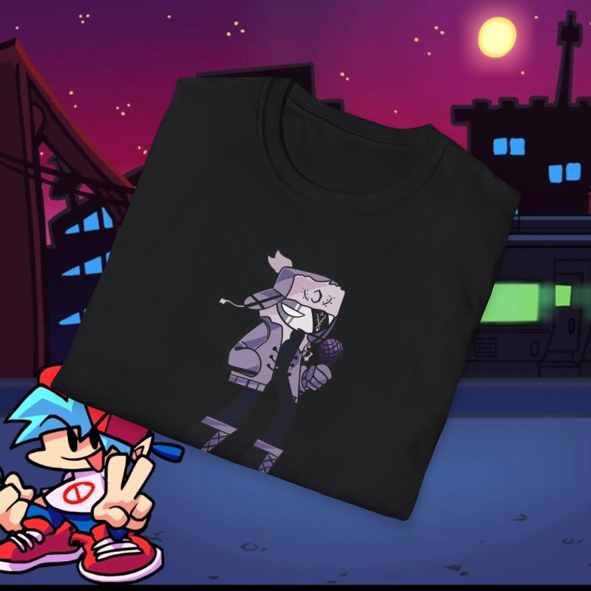 Ruv Friday Night Funkin Fnf Mid Fight Masses Unisex Softstyle T-shirt ...