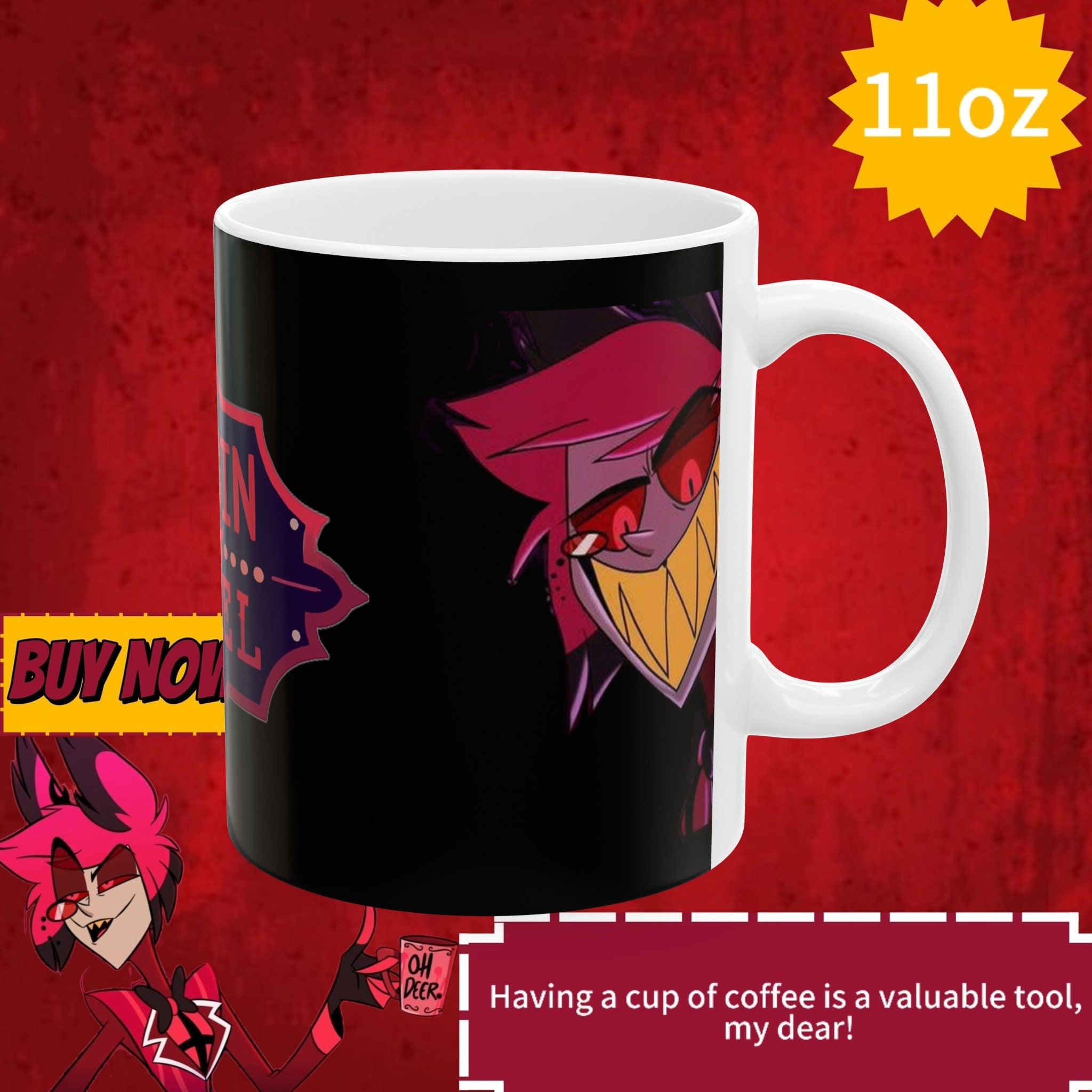Lucifer Alastor Hazbin Hotel Ceramic Mug Cup 11oz - Etsy