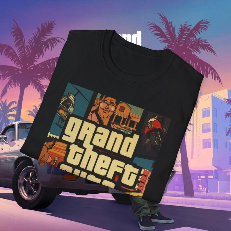 GTA Retro Grand Theft Auto Vice City Leonida Unisex Softstyle T-shirt ...