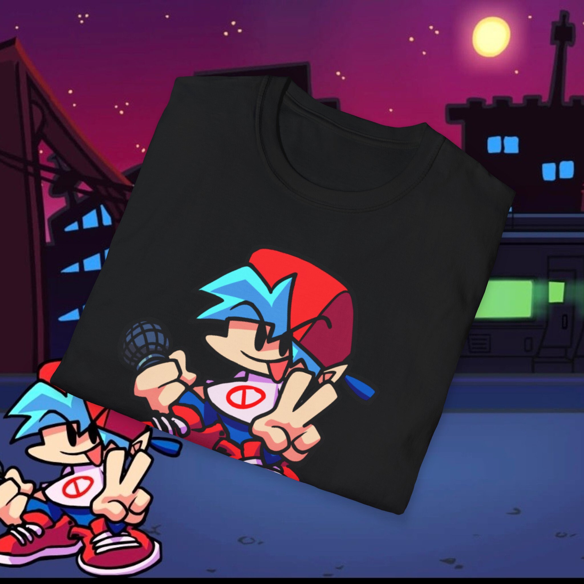 Boyfriend Friday Night Funkin Fnf Unisex Softstyle T-shirt - Etsy