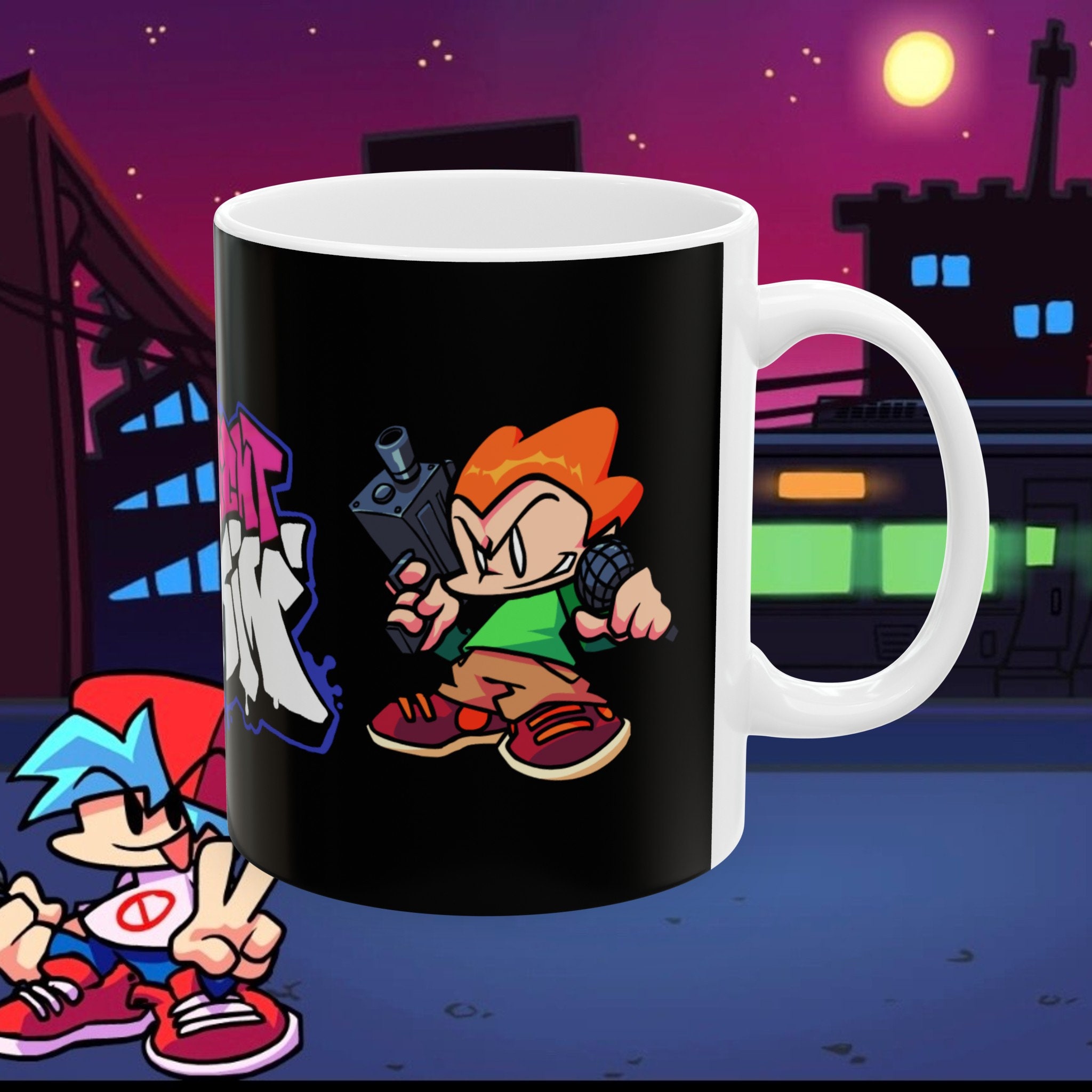 Friday Night Funkin Fnf Boyfriend Pico Picos School Ceramic Mug, 11oz ...