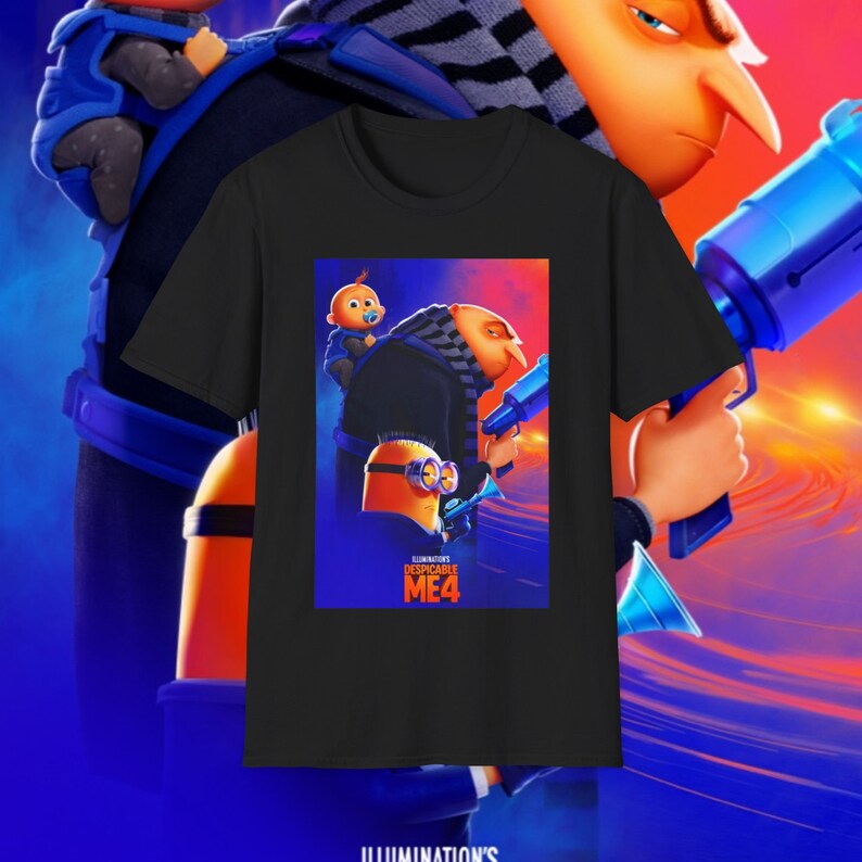 Despicable Me 4 Minions Gru Illumination Unisex Softstyle T-shirt - Etsy
