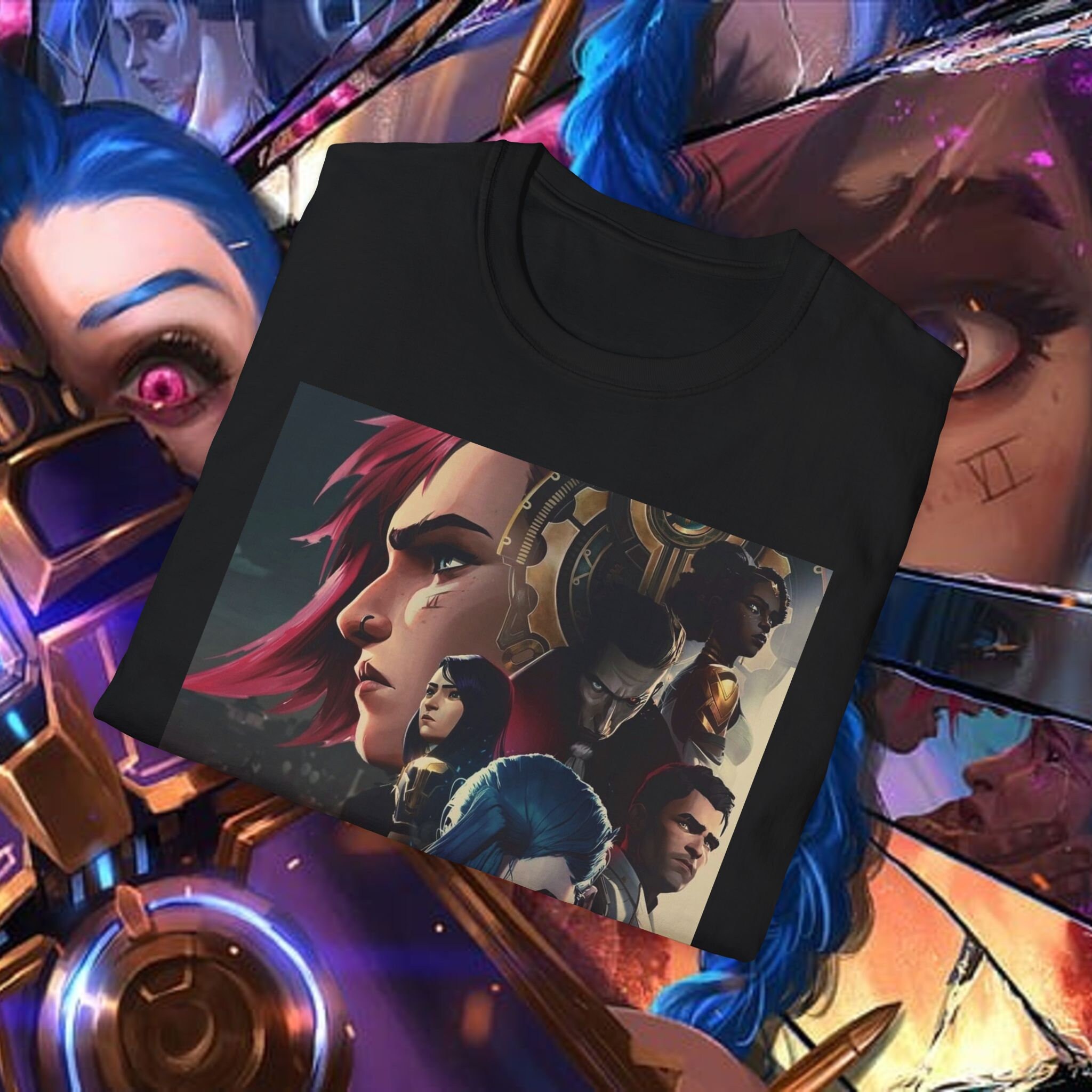 Arcane League of Legends Jinx Vi Powder Unisex Softstyle T-shirt - Etsy
