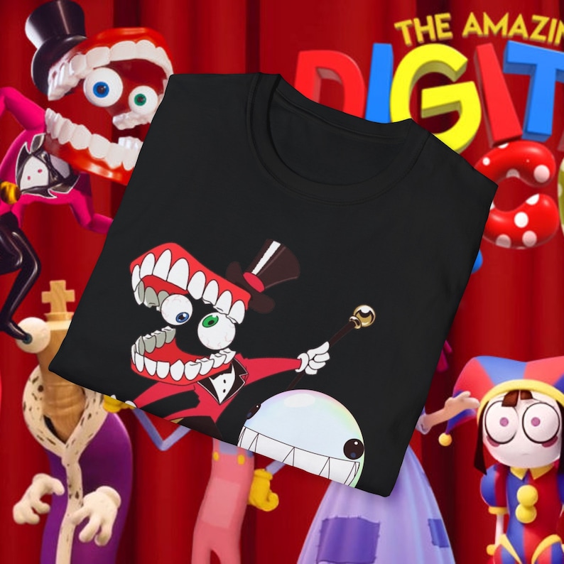 The Amazing Digital Circus Tadc Caine Bubbles Unisex Softstyle T-shirt ...