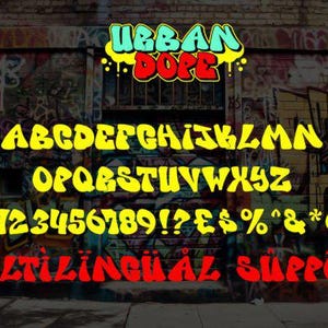 Urban Dope Font, Graffiti Font, Display Font, Personal Font, Modern ...