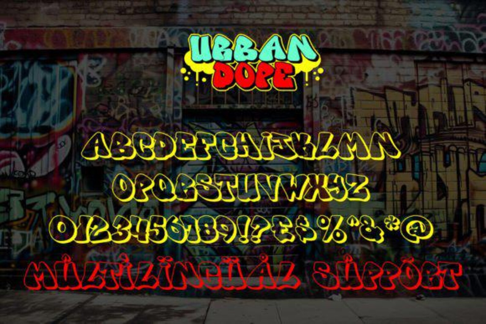 Urban Dope Font, Graffiti Font, Display Font, Personal Font, Modern ...